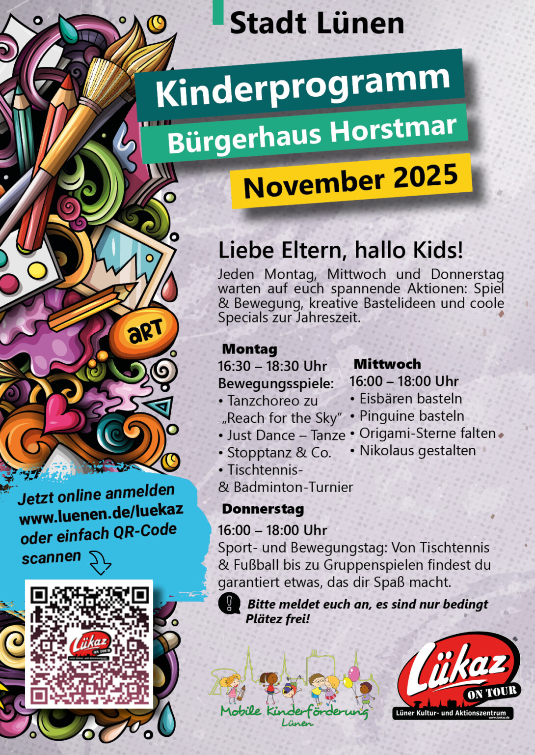 Stadt Lünen – Kinderprogramm – Bürgerhaus Horstmar – November 2025 ...
